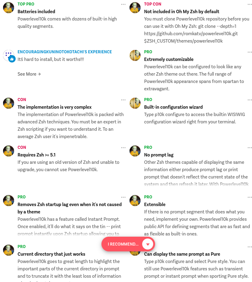 powerlevel10k/community - Gitter