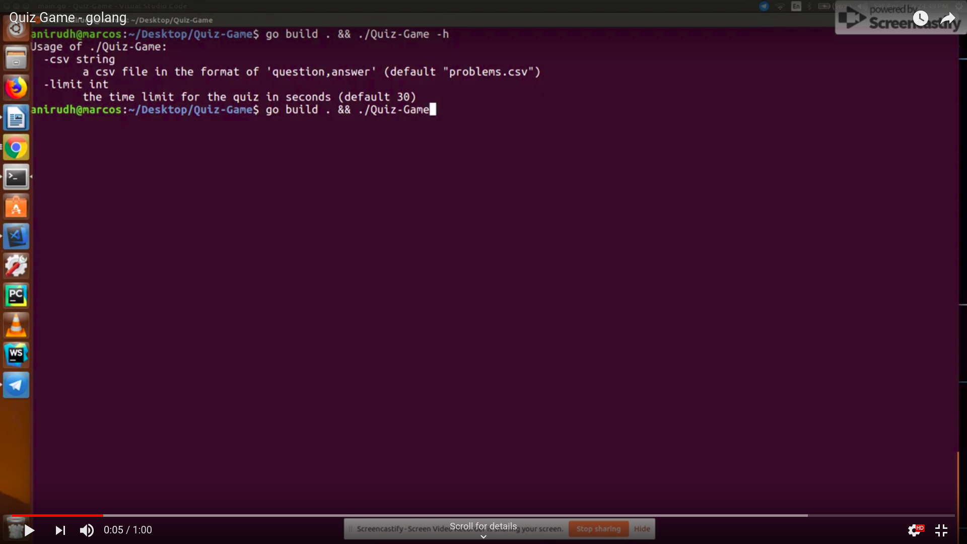 Github C Anirudh Quiz Game A Simple Command Line Quiz Made With Golang
