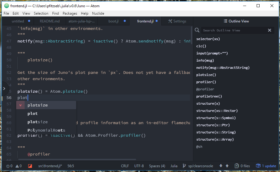 Juliaeditorsupport Julia Vscode Gitter