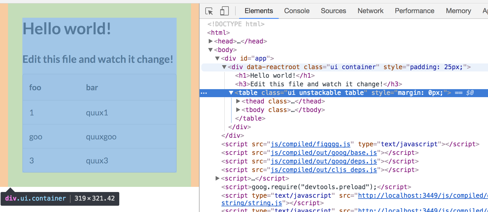 Semantic Ui Containers