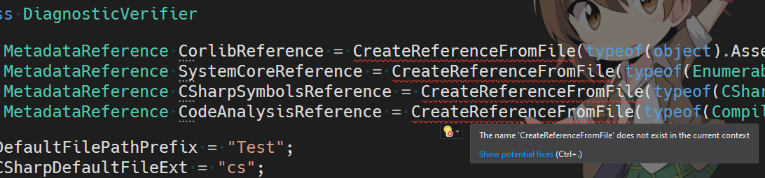 Missing Method In Standard Analyzer Code Fix Template Test Project