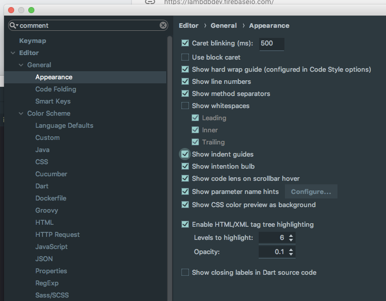 Show closing labels in dart source code not visible in Android Studio · Issue #14592 · flutter ...
