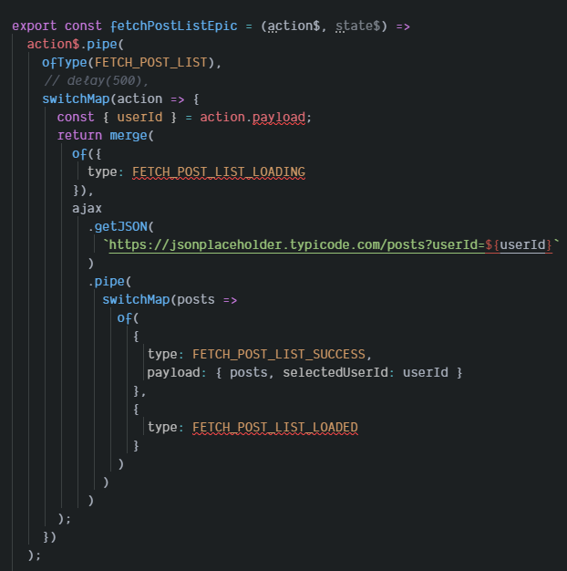 Redux Observable Qusthalf