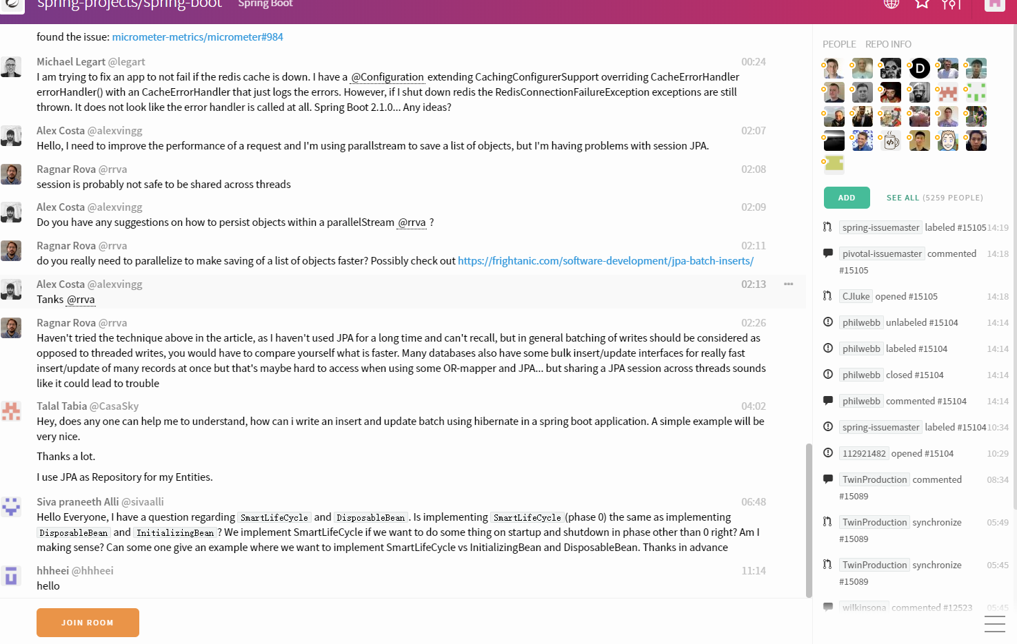 Spring Projects Spring Boot Gitter